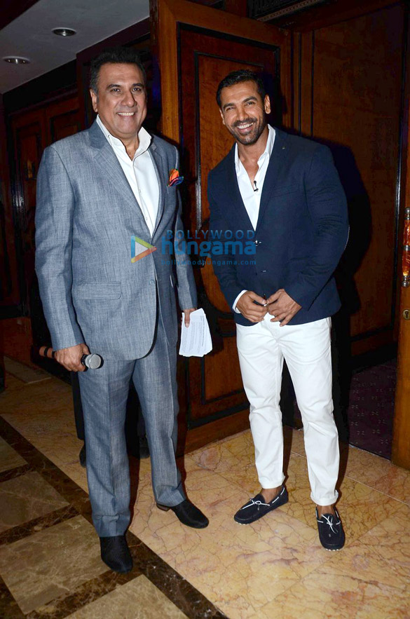 John Abraham with his dad at the Blue Label event | Boman Irani ...