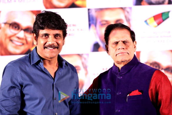 Nagarjuna and Amala Akkineni at Akkineni Nageswara Rao award press meet ...