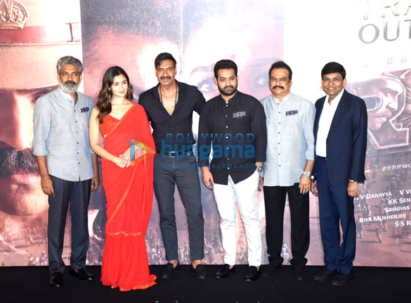 Photos Ajay Devgn, Jr NTR, and Alia Bhatt at the trailer launch of RRR ...